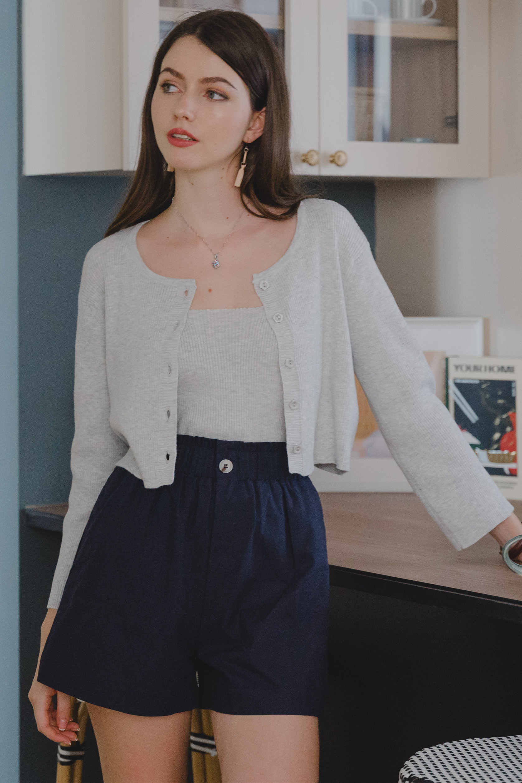 ACW Cozy Knit Cami-Cardigan Set in Grey | Anticlockwise