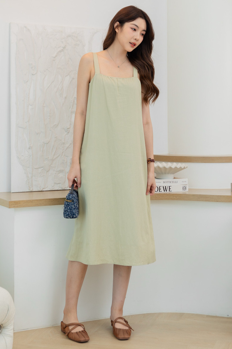 ACW Back Straps Two Way Midi Dress in Seafoam | Anticlockwise