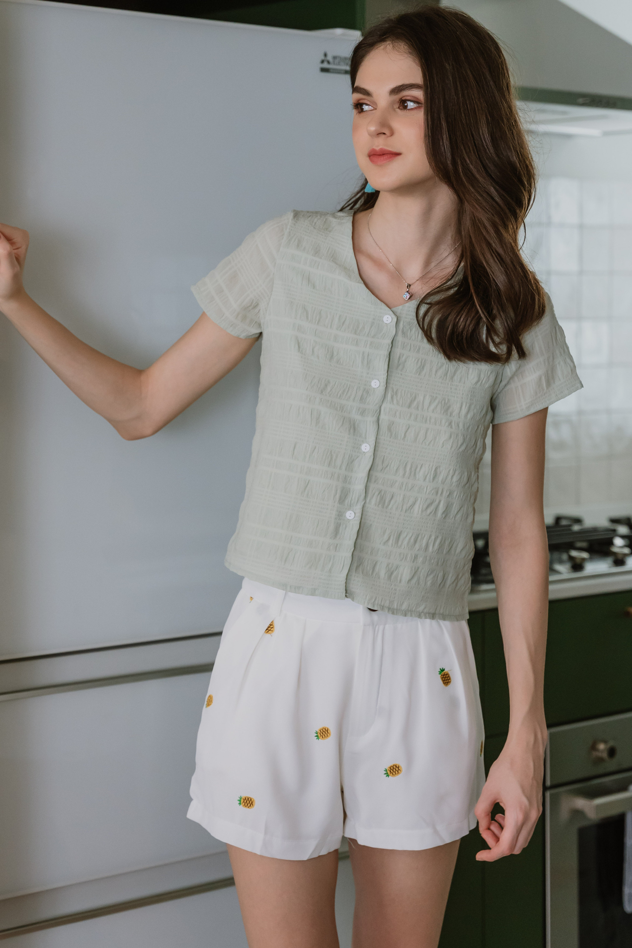 ACW Button Pocket Shorts in Pineapple | Anticlockwise